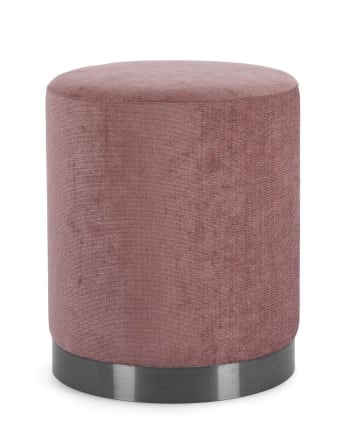 Set di 2 Pouf contenitore in tessuto crema e rosa Radinka | Maisons du ...