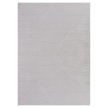 Tapis LEAF à motifs feuillage en relief - Gris 200x290cm Relief | Maisons du Monde