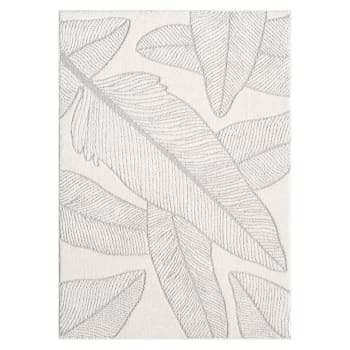 Tapis LEAF à motifs feuillage en relief - Gris 200x290cm Relief ...