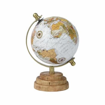 Globe terrestre carte du monde beige Clémence | Maisons du Monde