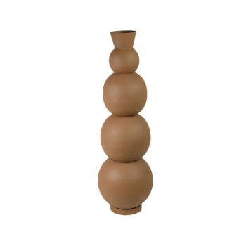Jarrón dorado brillante 15.5x15.5x55.5cm | Maisons du Monde