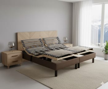Sommier électriques relaxation tous plots 2x90x200 | Maisons du Monde