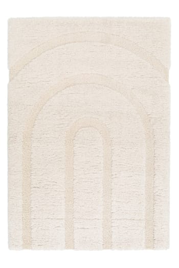 Tapis shaggy ultra doux et facile à entretenir beige 200 x 290 Pemberley | Maisons du Monde