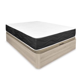 Canapé rome, colchón viscoelástico, almohada fibra, 150x190cm, cambria ...