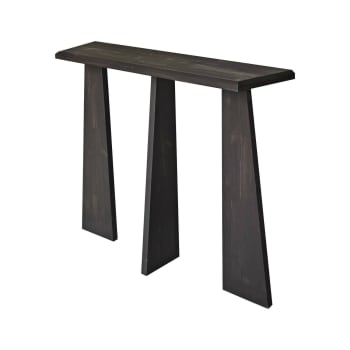 Consola semicircular negra con patas de metal de 83x35 cm Daly ...