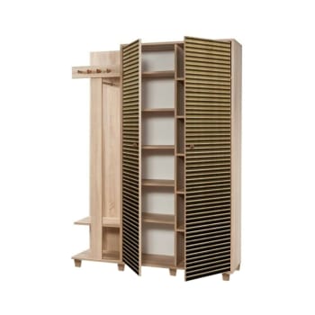 Colonne d'entrée 1 porte stratifiés beige Nilo | Maisons du Monde