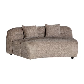 Sitzelement für modulares Sofa mit Kissen aus Breitcord, grau Wiolo ...