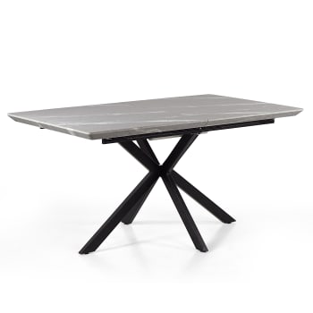 Tavolo allungabile effetto legno grigio cm. H.76 x P.90 x L.160/210 ...