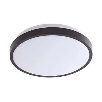 Plafoniera tonda luce LED 42W CCT lampada dimmable metallo nero Ø 40cm ...
