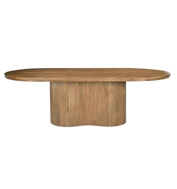 Table à manger Ovale 6/8 personnes L.200, Manguier teinté noyer Sienne | Maisons du Monde