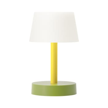Lampe de table jaune et bleu H18cm | Maisons du Monde