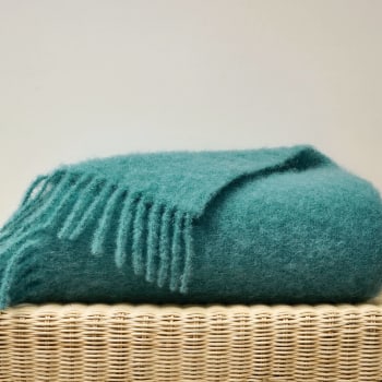 Plaid laine gris clair 130x180 cm Instant clair | Maisons du Monde