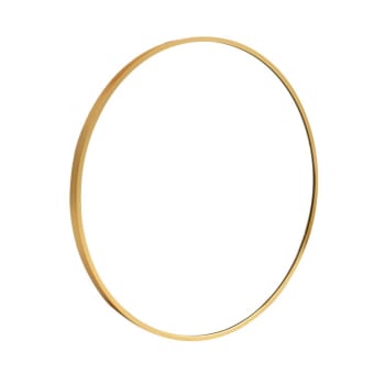 Specchio rotondo in metallo dorato, D 90 cm CLEMENT | Maisons du Monde