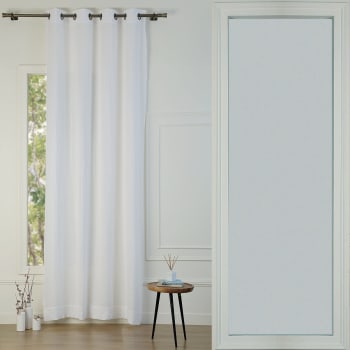 Rideau à oeillets toile de coton blanc 140x260 Louis | Maisons du Monde