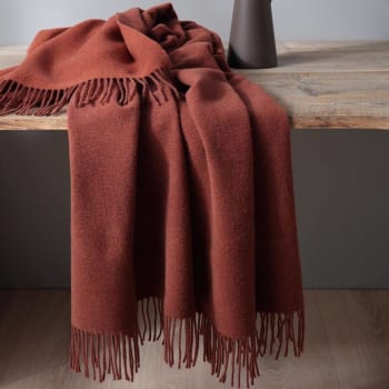 Plaid en maille terracotta 170x130 KEDVESHEM | Maisons du Monde