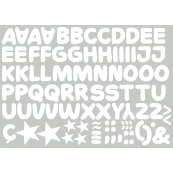 Vinilo infantil letras abecedario (pequeño) en gris Alfabeto | Maisons ...