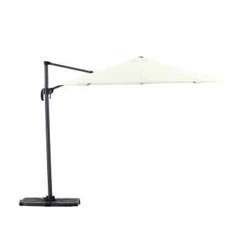 Salon de jardin 8 places en aluminium et polyester recyclé beige Ezra ...