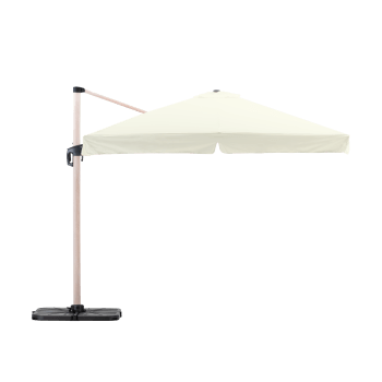 Lit à baldaquin d'extérieur en bois d'acacia et résine tressée avec ...