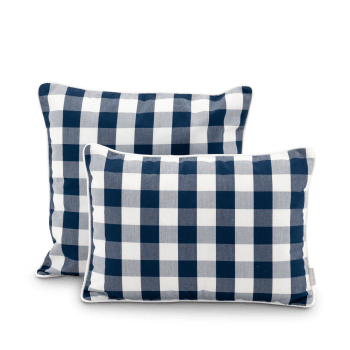 Pack da 2 cuscini decorativi 45x45 cm righe blu Deco | Maisons du Monde
