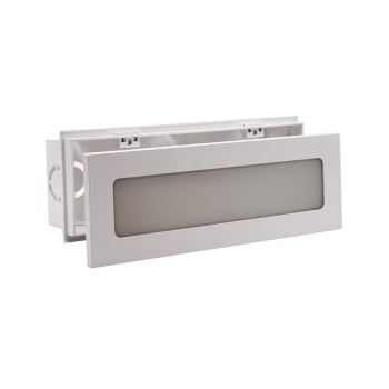 Faretto segnapassi LED 6W CCT rettangolare IP65 plastica BIANCO 23cm ...