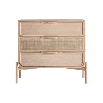 Commode en chêne massif et cannage Come | Maisons du Monde