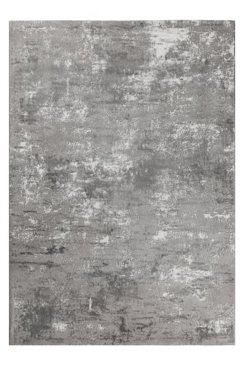 Tapis velours ras style vintage gris et beige à relief 80x150 Feel vintage | Maisons du Monde