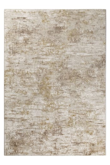 Tapis velours ras style vintage gris et beige à relief 80x150 Feel vintage | Maisons du Monde