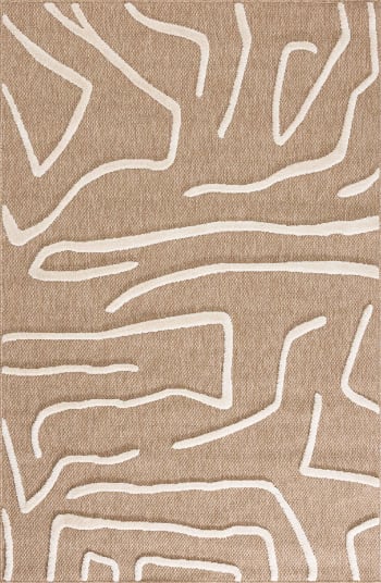 Tapis intérieur et extérieur en polypropylène marron 60x90cm Callis ...