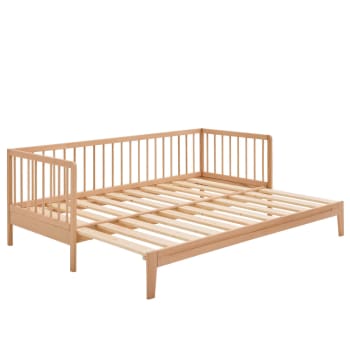 Lit extensible en hêtre naturel 80-160x200 Ayden | Maisons du Monde