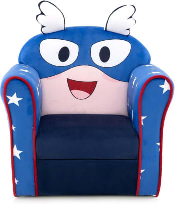 Fauteuil enfant à bouclettes écrues, roses et jaune moutarde Malaga ...