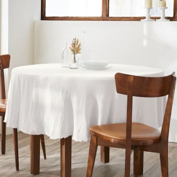 Nappe ronde anti-taches blanc 140cm Rodas blanco | Maisons du Monde