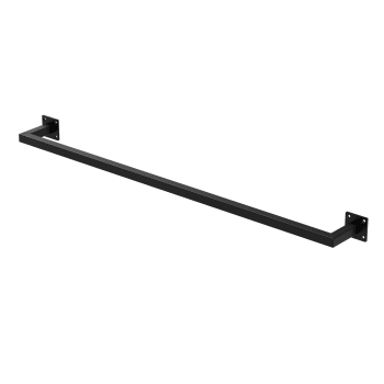 Perchero de pared 60x30cm negro para vestidor/armario barra para ropa ...