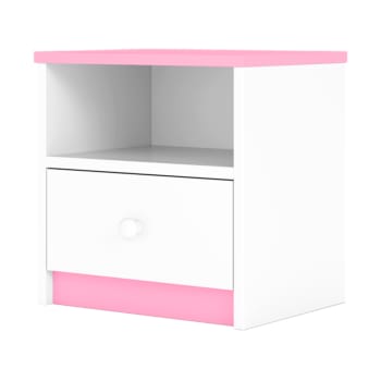 Table de chevet pour enfants bleu ciel et marron avec 1 tiroir ...