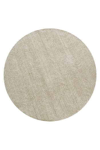 Tapis rond tissé pour salle à manger D240 anthracite Iris | Maisons du ...