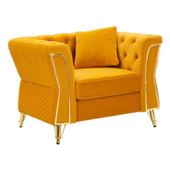 Divano 2 posti in tessuto tortora EMILY | Maisons du Monde