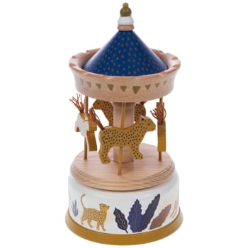 Boîte à musique carrousel lapins grise et blanche Oulanka | Maisons du ...