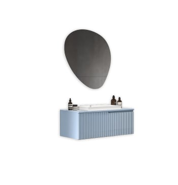 Composition 4 pièces en MDF bleu tiffany Venere | Maisons du Monde