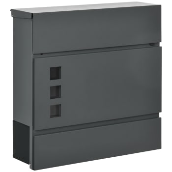 Cassetta postale da parete moderna antracite 37x11x37cm | Maisons du Monde