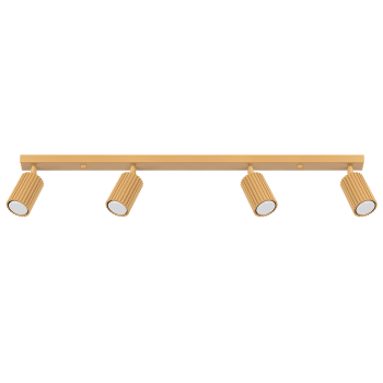 Plafón de techo moderno con 5 pantallas blancas e interior dorado ...