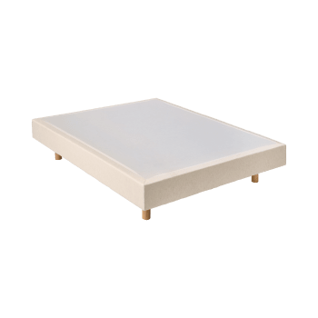 Sommier en textile tramé beige 140x190 Tap Essentiel | Maisons du Monde