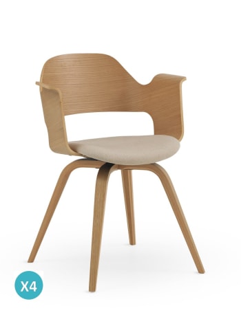 Table à manger ronde en bois de sapin marron 110x75,2cm Bloom | Maisons ...