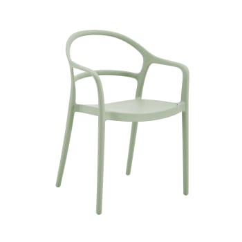 Sedia con seduta curva color menta in polipropilene Loha | Maisons du Monde