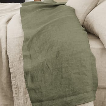 Drap plat en percale de coton bleu 180x290 cm PARURE DRAP ET TAIE ...