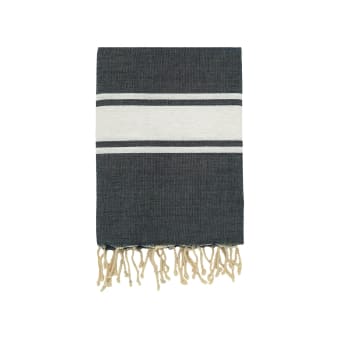 Fouta jacquard coton noir 100x200 Cabana | Maisons du Monde