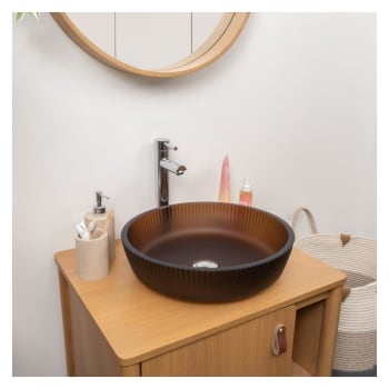 Meuble sous vasque suspendu en mindi massif 1 porte Trinidad | Maisons ...