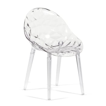 Sedia scandinava trasparente con gambe in rovere Ice | Maisons du Monde