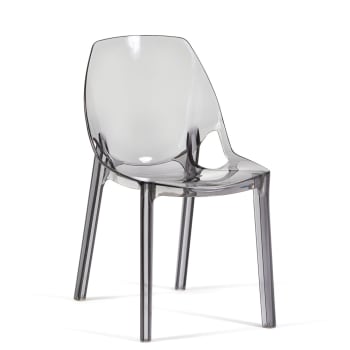 Sedia scandinava trasparente con gambe in rovere Ice | Maisons du Monde