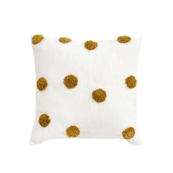 Cuscino in tessuto mostarda 45 x 45 cm | Maisons du Monde