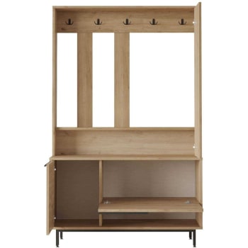 Meuble à chaussures en bois marron 80x33x120,5h cm | Maisons du Monde