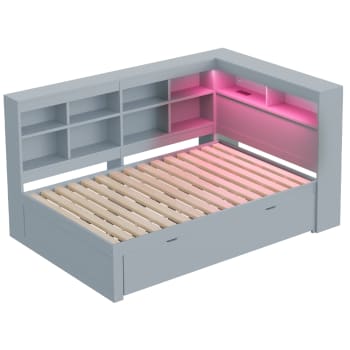 Lit banquette extensible 90x200 Hêtre massif Emile | Maisons du Monde